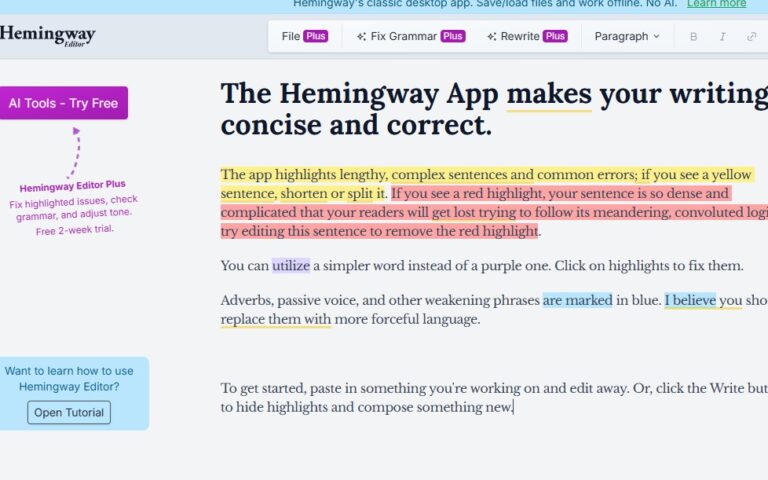 Hemingway App Review 2025 – Features, Pricing, Pros & Best Alternative